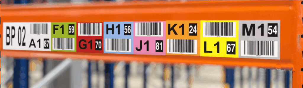 Multi-Level Rack Labels with Adhesive or Magnetic Backing