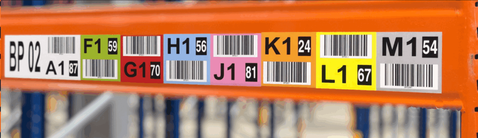 Multi-Level Rack Labels with Adhesive or Magnetic Backing