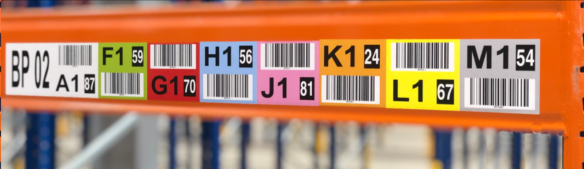 Multi-Level Rack Labels with Adhesive or Magnetic Backing