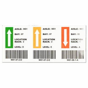 Multi-Level Rack Labels with Adhesive or Magnetic Backing
