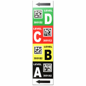 Multi-Level Rack Labels with Adhesive or Magnetic Backing
